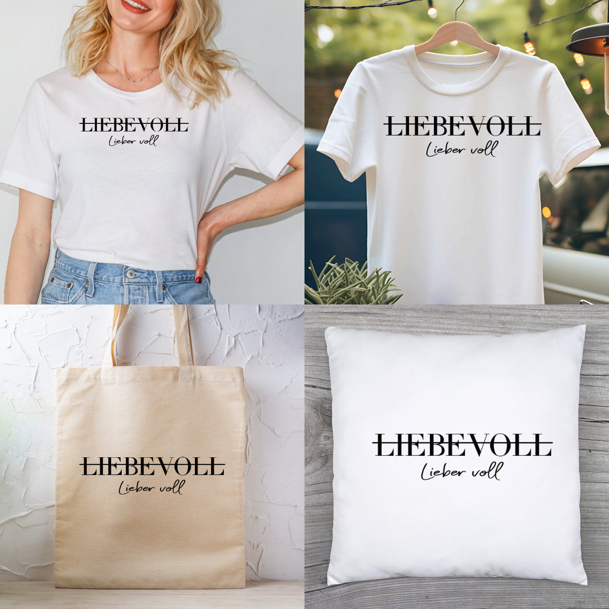 Bügelbild: Lieber voll als liebevoll inkl. Anleitung – Buegeldesigns.de